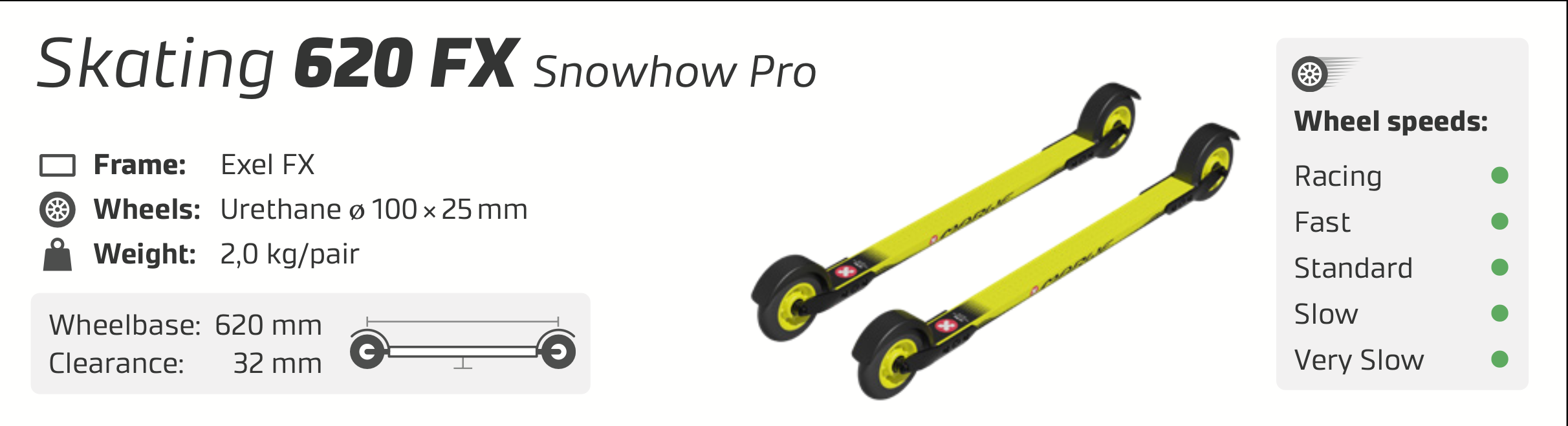 Купить Лыжероллеры Marwe Skating 620 FX Snowhow Pro-0